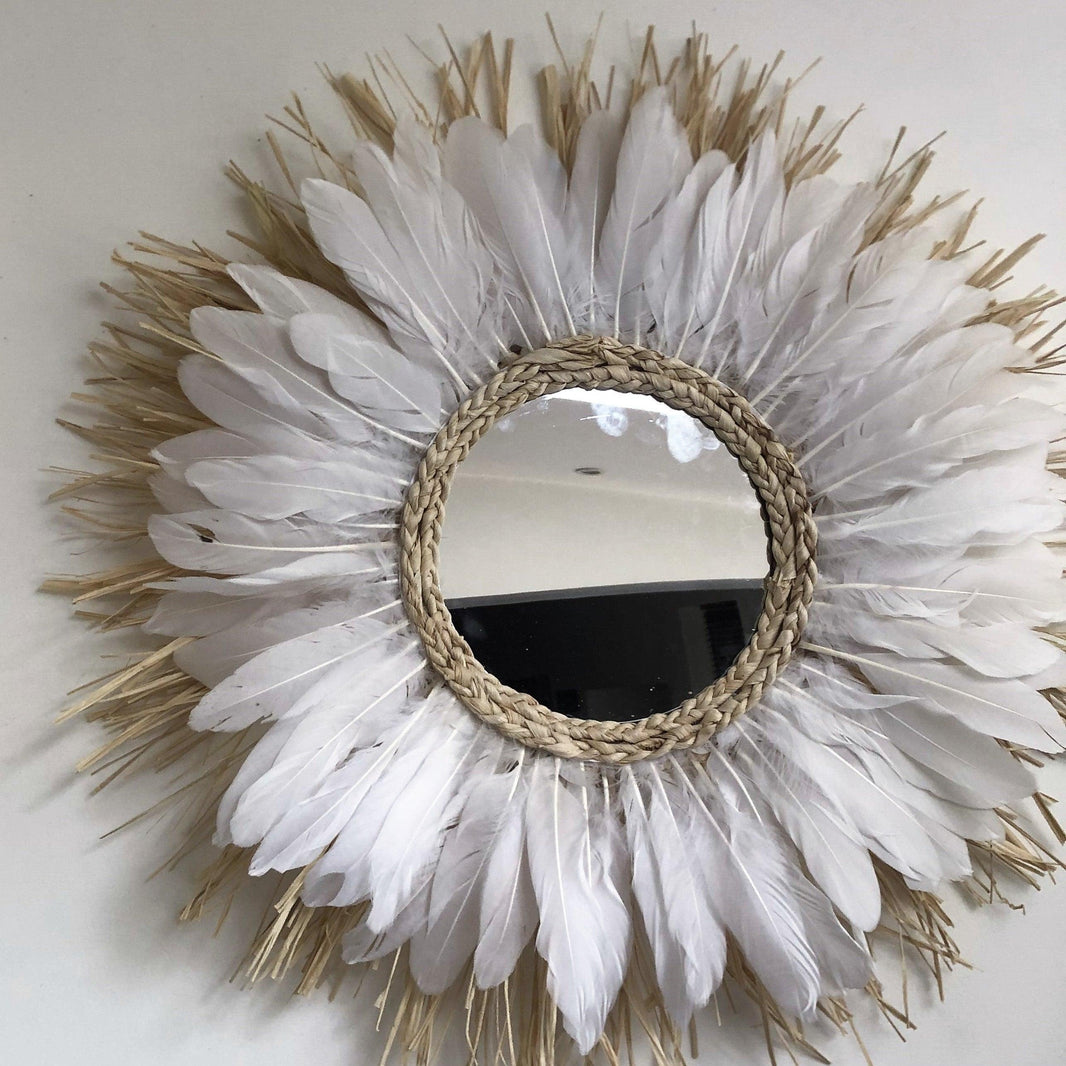Les Miroirs Plumes Naturelles Décoratifs – Swanell